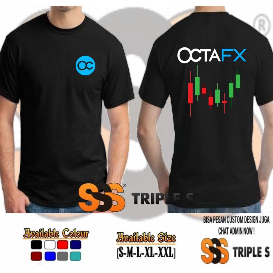 Jual KAOS TRADING OCTA FX CANDLESTICK SABLON DEPAN BELAKANG KAOS TRADER ...