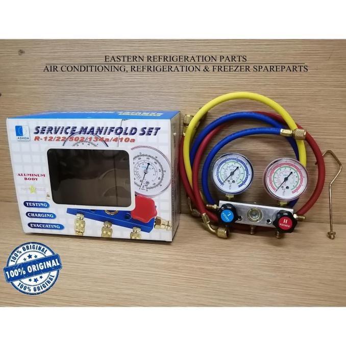 Jual _^_^_^] MANIFOLD ASHIDA R32 / R410A TMI-336G - SAE 5/16" Aluminium ...
