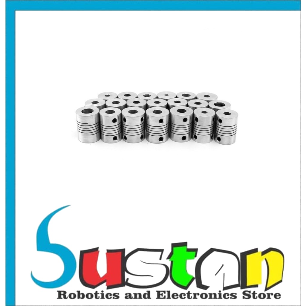 Jual FLEXIBLE SHAFT 6.35X6.35 MM COUPLING CNC MOTOR COUPLER 6.35MM ...