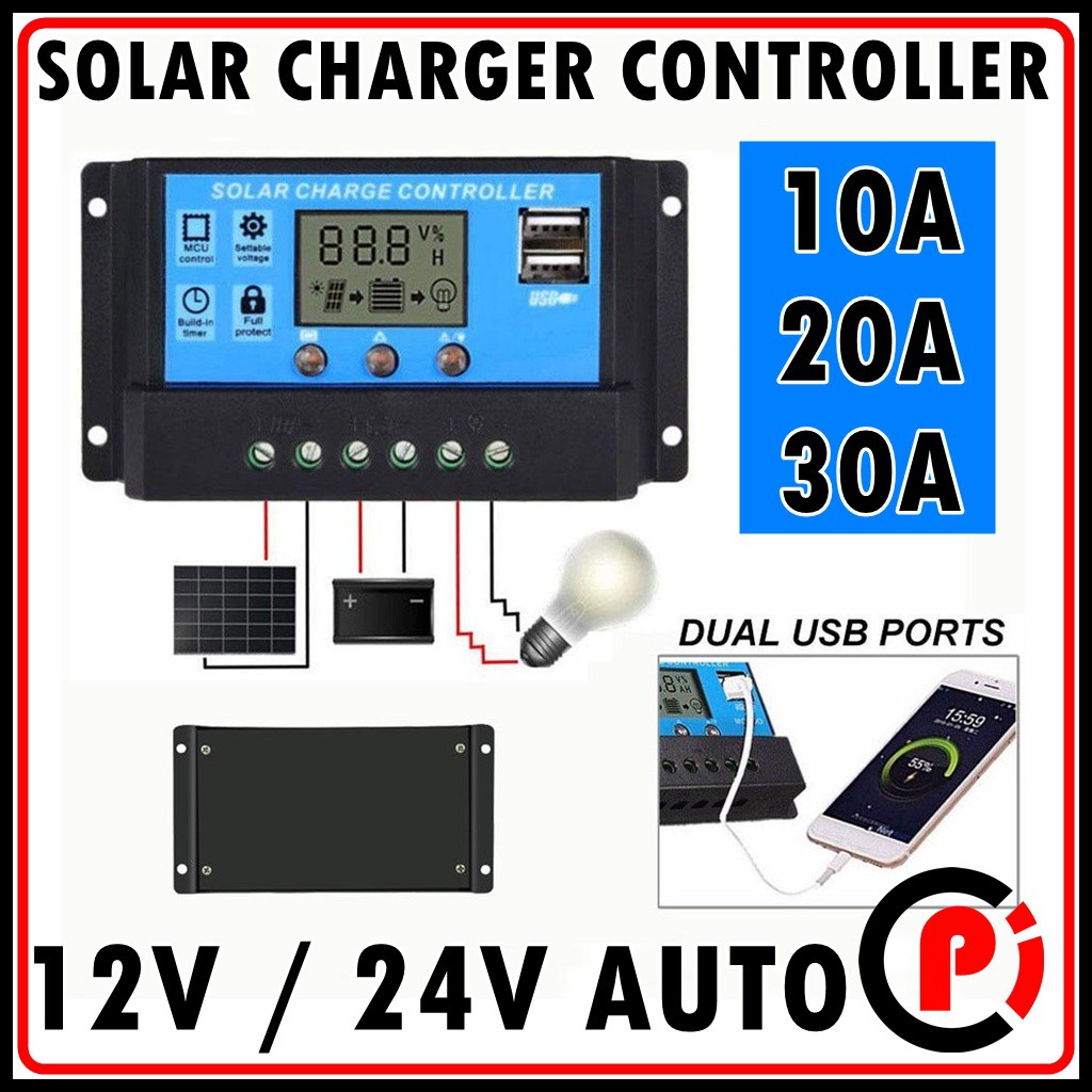Jual Solar Panel Charger Controller Untuk Panel Surya Solar Cell 30A ...