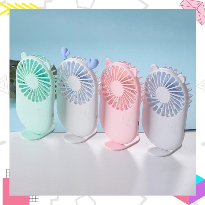 Jual Kipas Angin Mini Portable Karakter Lucu Dan Unik Bisa Dicas Charge ...