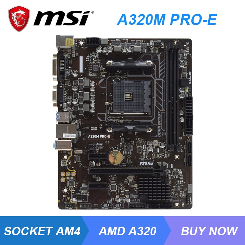 Jual PREORDER MSI A320M PRO-E Motherboard AM4 Motherboard DDR4 32G AMD A320 A320M support ryzen ...