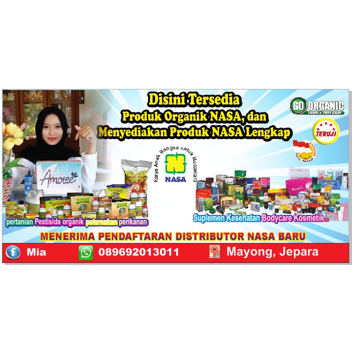 Jual Spanduk NASA MMT NASA Baner NASA 3 meter FREE DESAIN GRATIS DESAIN ...