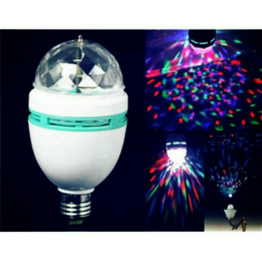 Jual Lampu Disco Disko LED Putar Full Color Rotating Lamp / Ulang Tahun ...