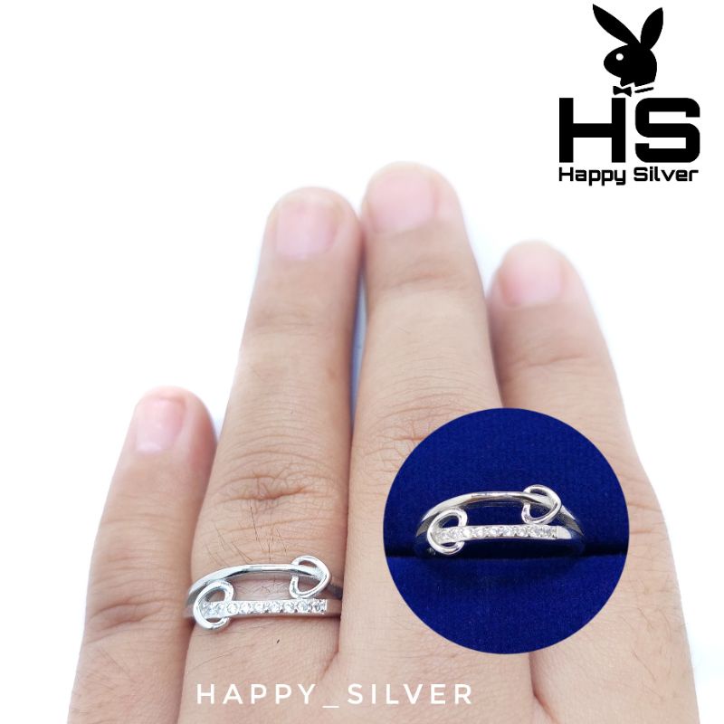 Jual CINCIN PERAK ASLI SILVER 925 LAPIS EMAS PUTIH - MODEL 2LOVE ...