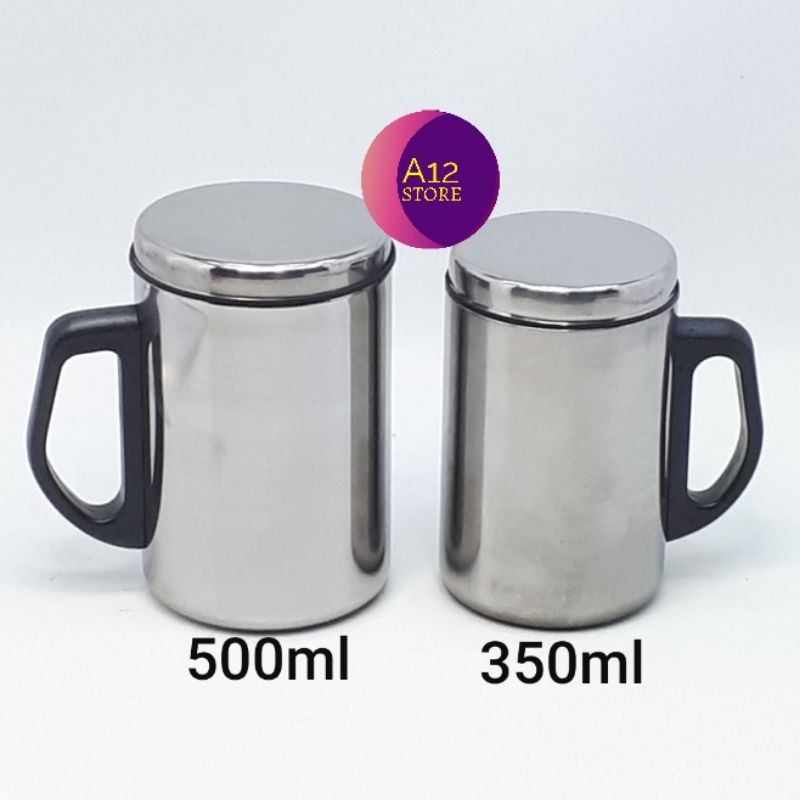 Jual Vacuum mug stainless steel 350 ml 500 ml | Shopee Indonesia