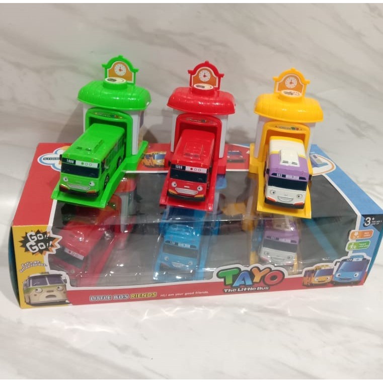 Jual MAINAN TAYO GARASI 3 PCS IN 1 SET KADO MAINAN ANAK COWOK SERI ...