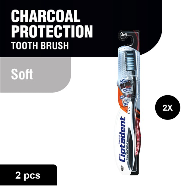 Jual Ciptadent Toothbrush Charcoal Protection x2 | Shopee Indonesia