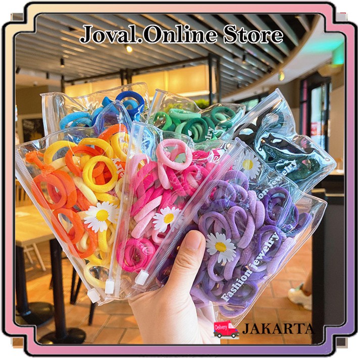 Jual ( 50 Pcs ) IKAT KARET RAMBUT DONUT / IKAT KARET RAMBUT KOREA ...