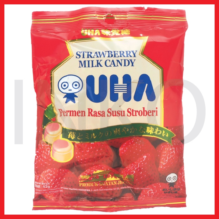 Jual UHA CANDY STRAWBERRY MILK 42GR | Shopee Indonesia