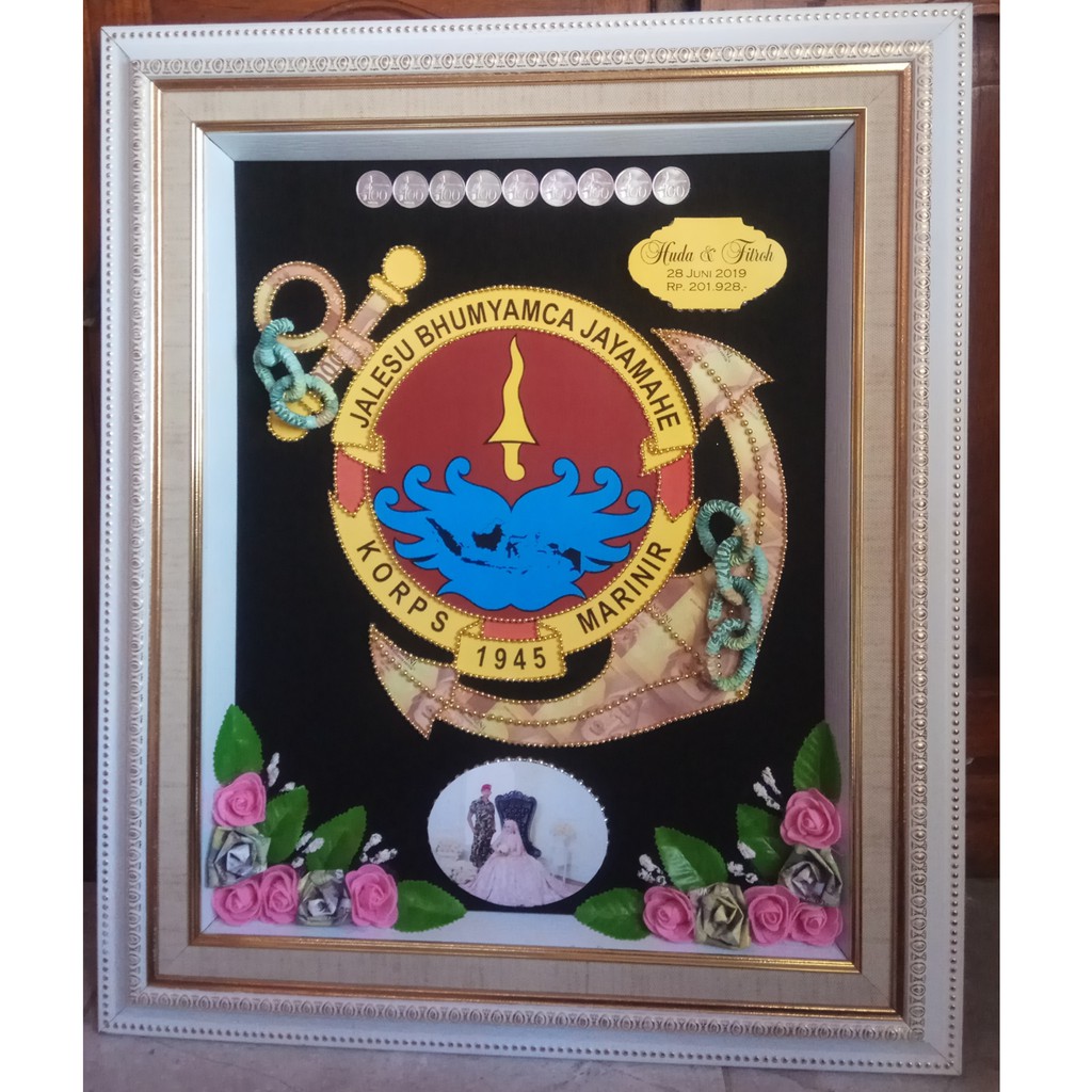 Jual Mahar logo TNI marinir 53x63cm | Shopee Indonesia
