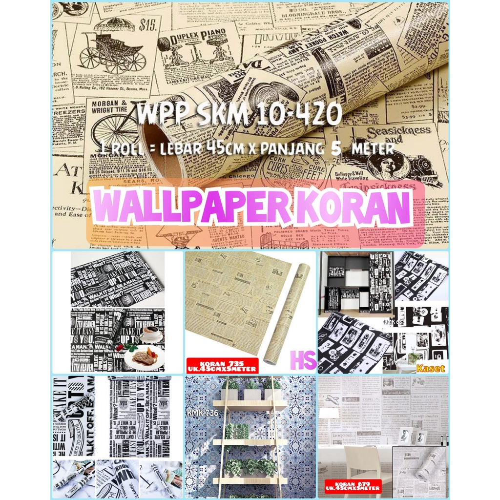 Jual WALLPAPER DINDING KORAN | WALLPAPER RETRO | WALLPAPER DINDING ...
