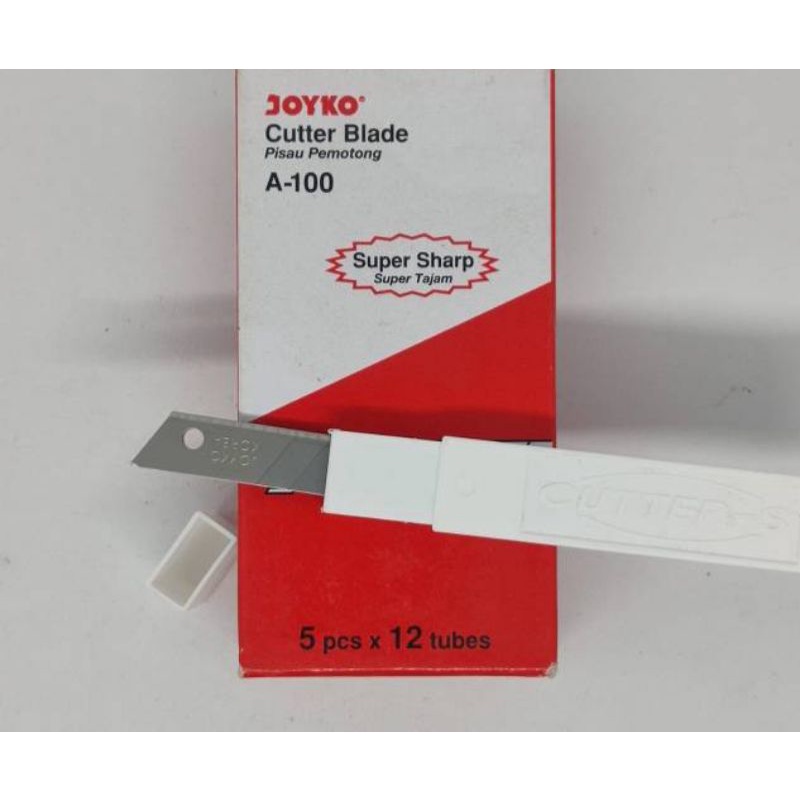 Jual Refill / isi cutter joyko A-100 cutrer blade per tube isi 5pcs ...