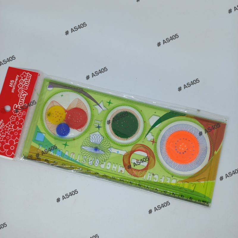 Jual Penggaris / Ruler Bunga Ajaib Putar Rotary Geometrik / Spirograph ...