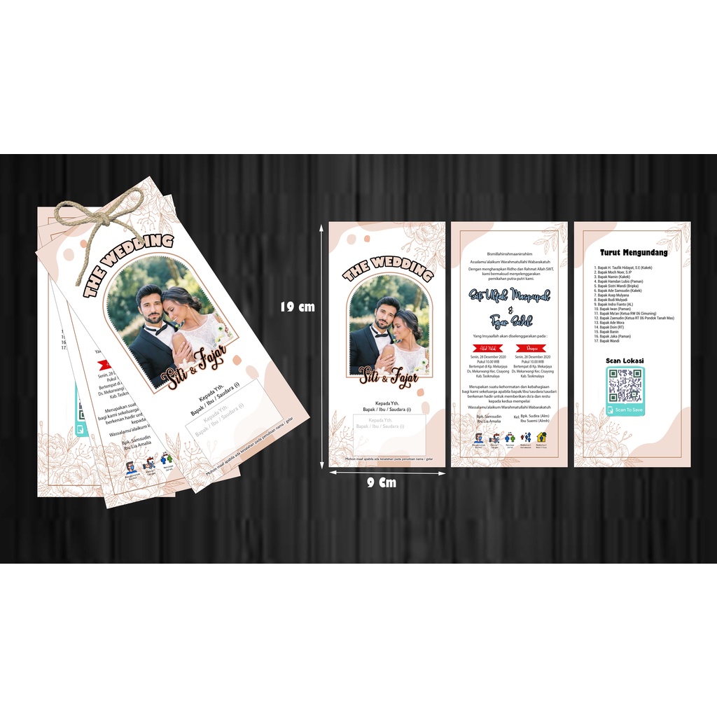 Jual Cetak Undangan Pernikahan Model Hand Tag | Shopee Indonesia