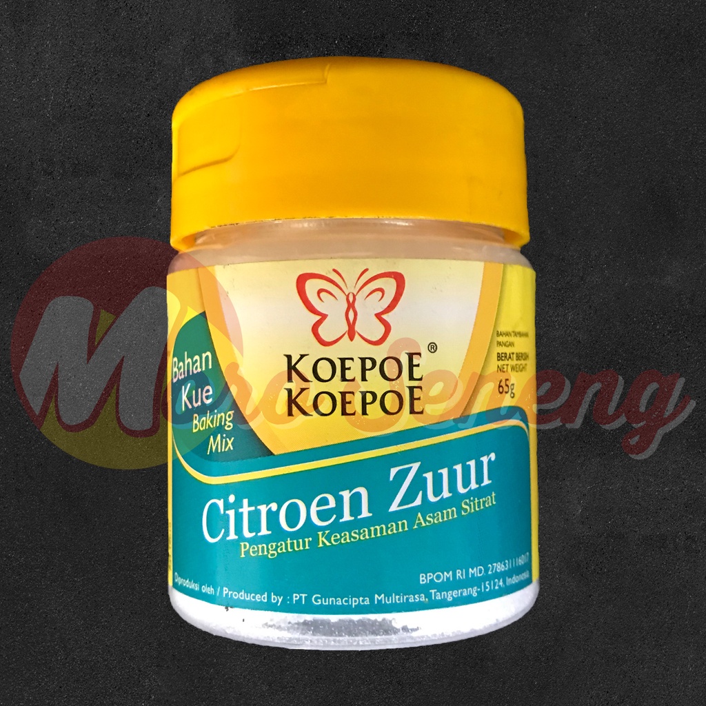 Jual Citroen Zuur Koepoe Kupu 65 gram Asam Citron Citrun | Shopee Indonesia