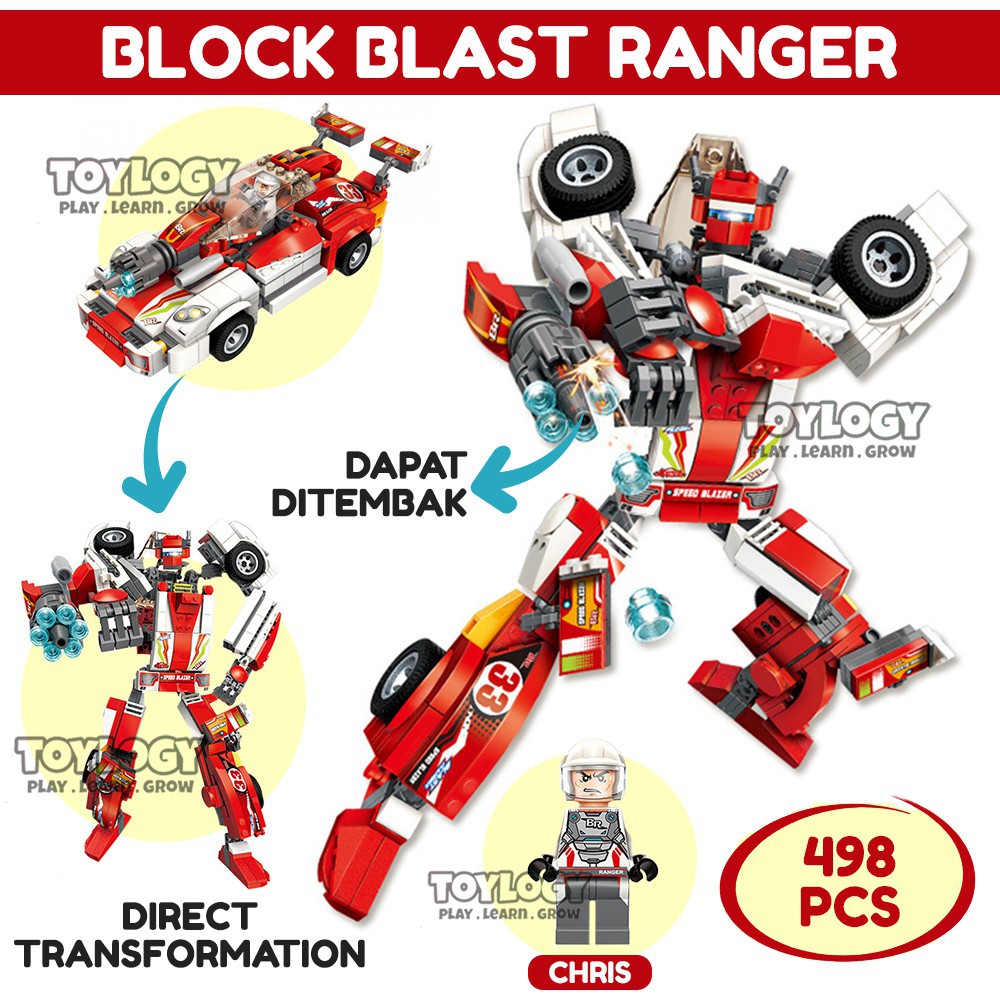 Jual Block Qman Blast Ranger Speed Blazer Robot Mobil Transform Brick ...