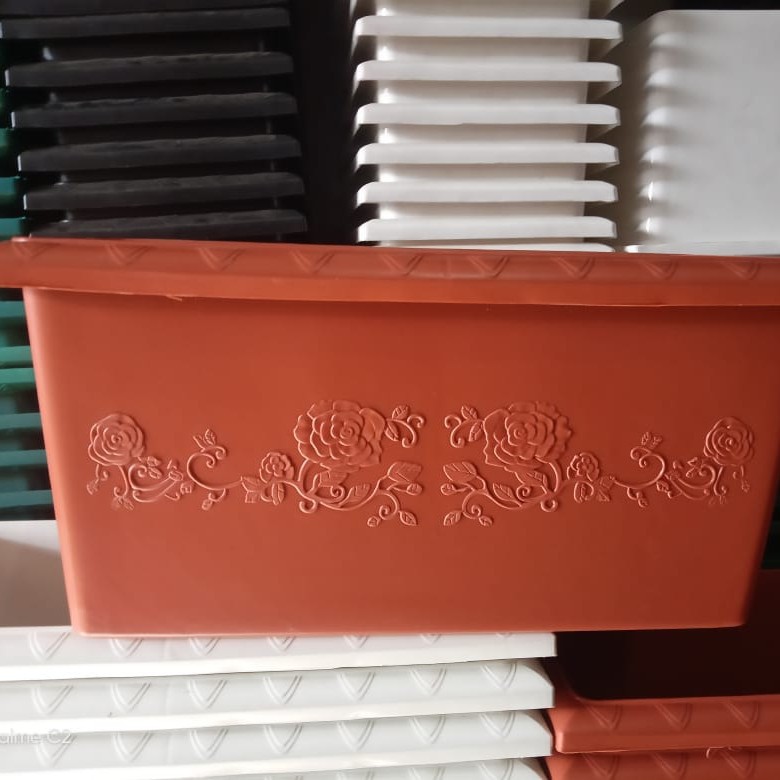 Jual Pot Bunga Panjang 50 cm GSP 07 Shallom - Warna Coklat Bata dan ...