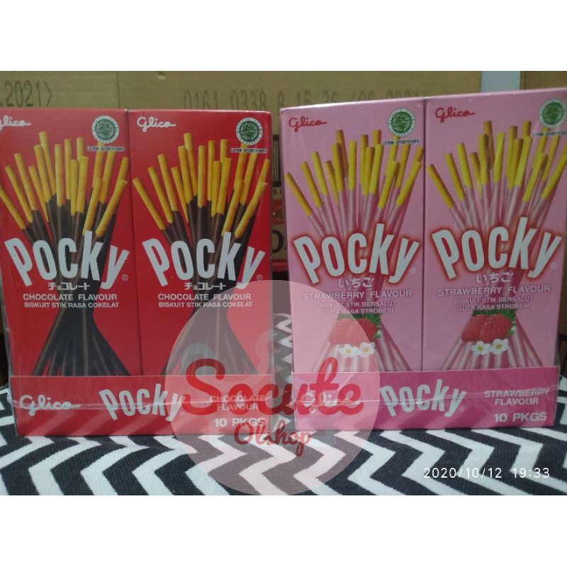 Jual POCKY KEMASAN MINI 1PACK ISI 10PCS ada coklat, strawbery, dan oreo ...
