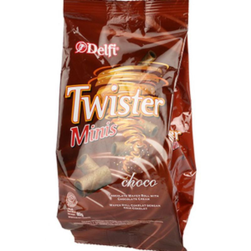 Jual Delfi Twister Minis Wafer Roll 70gr / Cokelat / Black Vanilla ...
