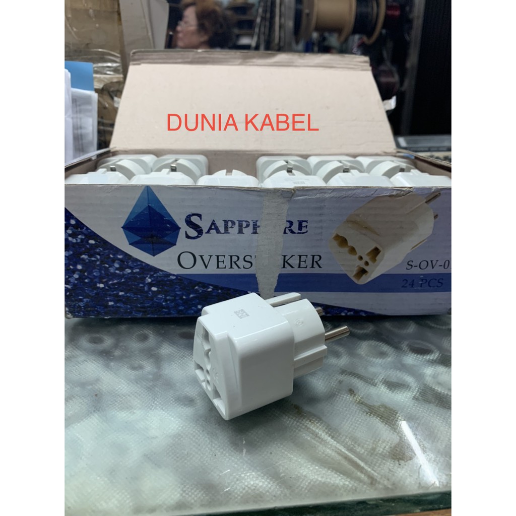 Jual Oversteker Over Steker/ Steker Universal Sapphire SNI | Shopee ...