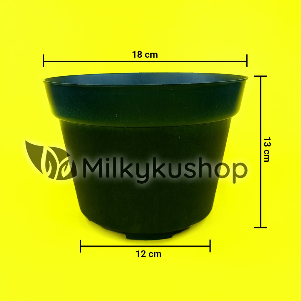 Jual POT PAK TANI P18 HITAM 18 CM - POT BUNGA TANAMAN | Shopee Indonesia