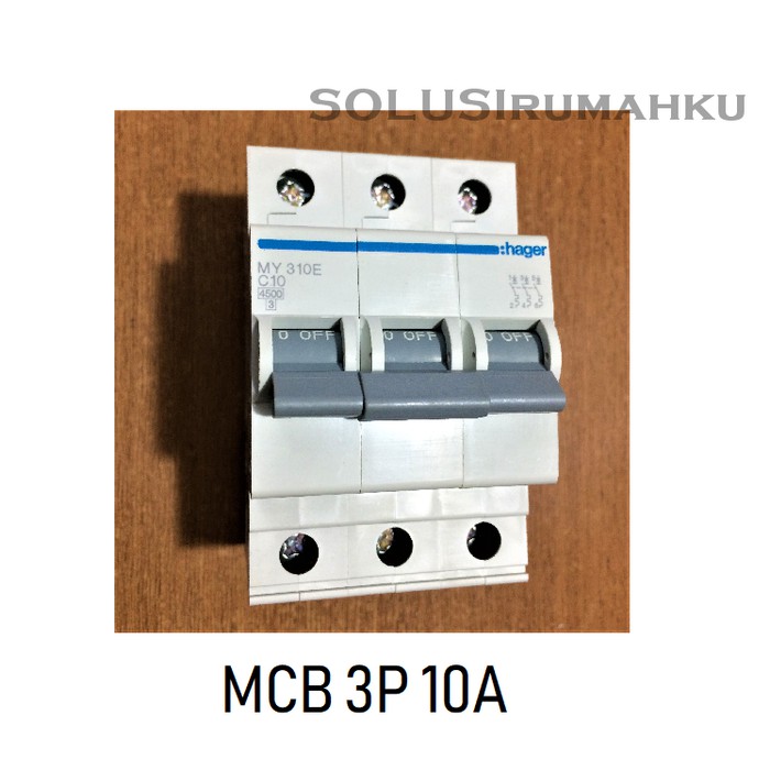 Jual MCB 3 PHASE HAGER 10A / SIKRING 3 PAS 10 AMPERE / MCB 3P 10 A | Shopee Indonesia