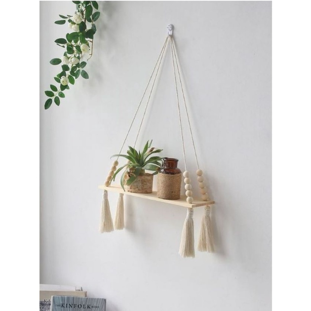Jual Macrame ambalan/ hiasan dinding/macrame hanging shelf/ macrame rak ...