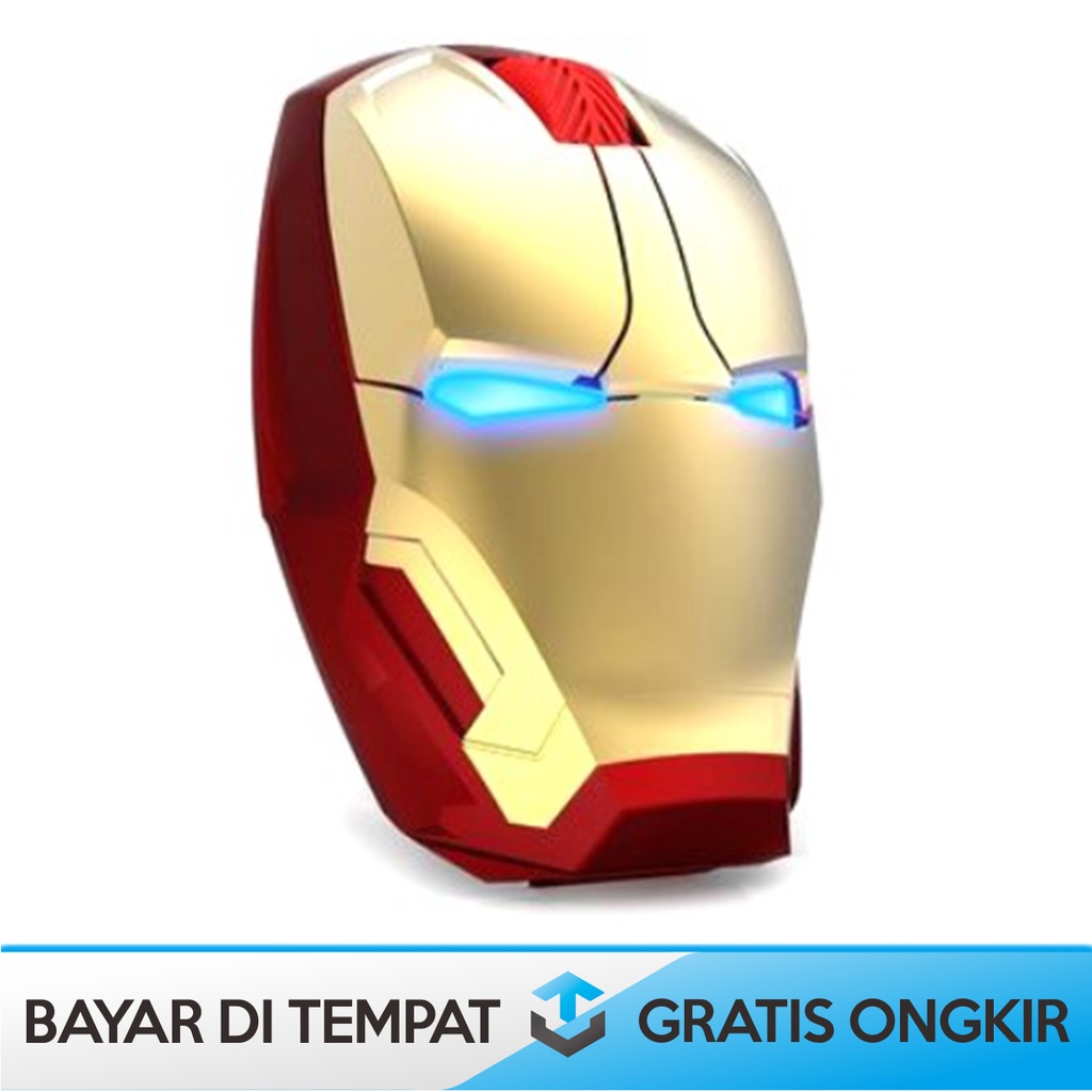Jual WIRELESS MOUSE SILENT CLICK 2.4 GHz BERBENTUK TOPENG IRON MAN ...