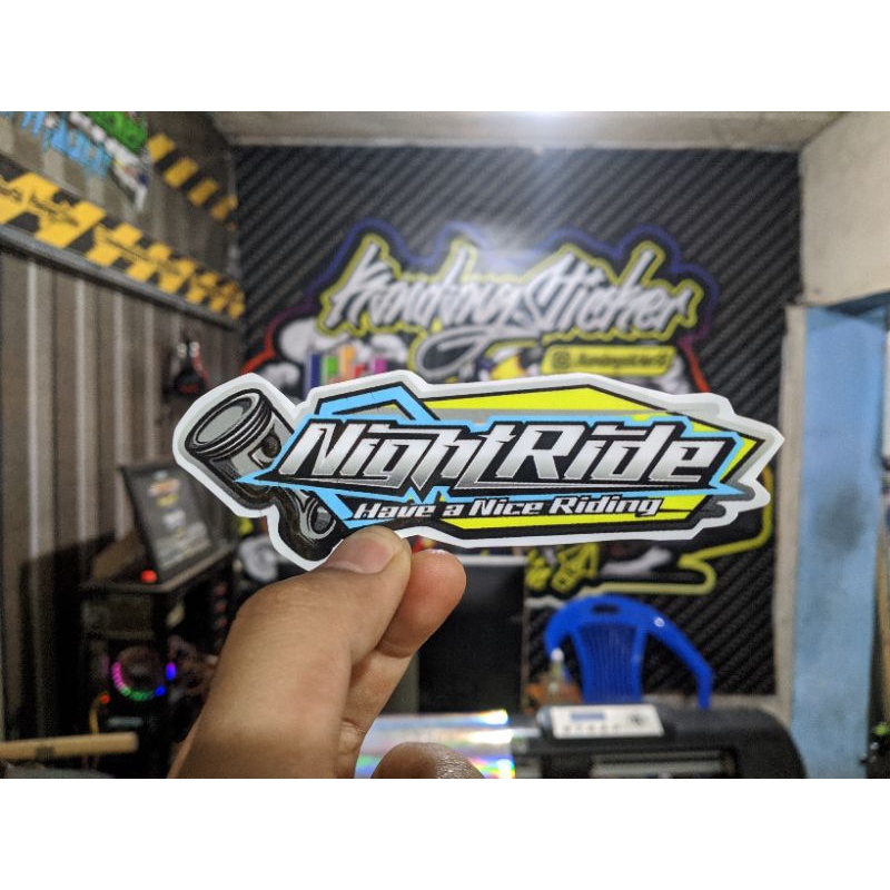 Jual Sticker NightRide Sticker Racing Sunmori Stiker Motor Custom ...
