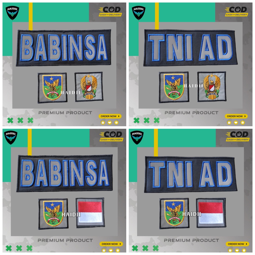 Jual Logo Bordir Garuda Emas / TNI-AD / Patch Bordir Logo Kodim ...