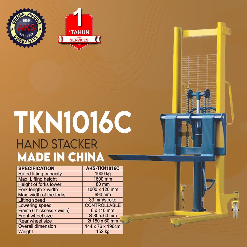 Jual Alat Angkat Barang Hand Stacker / Hand Lift - 1 ton 1,6 m ...