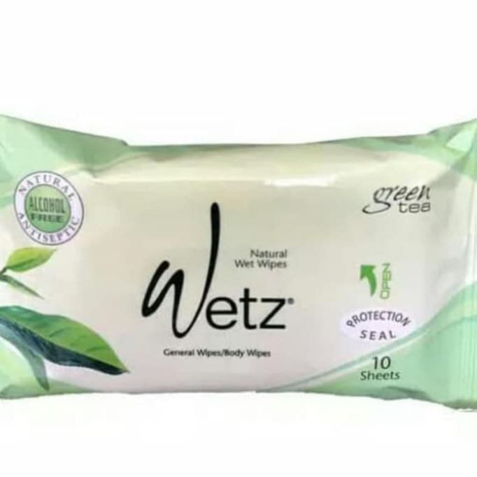 Jual TISSUE BASAH WETZ GREEN TEA TEBAL DAN LEMBAB ISI 10 SHEETS ...