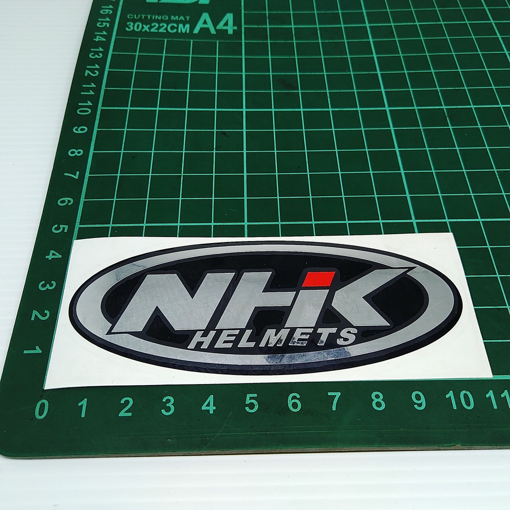 Jual Cutting Sticker Logo Helm NHK Chrome Silver 10x4cm | Shopee Indonesia