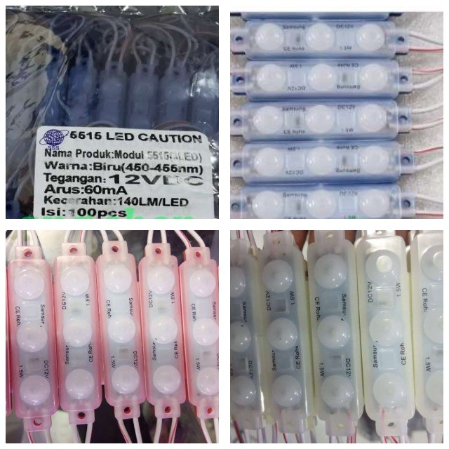 Jual Led Modul 2835 3 Mata Led Tipe 5515 12v Warna 12 Volt Shopee