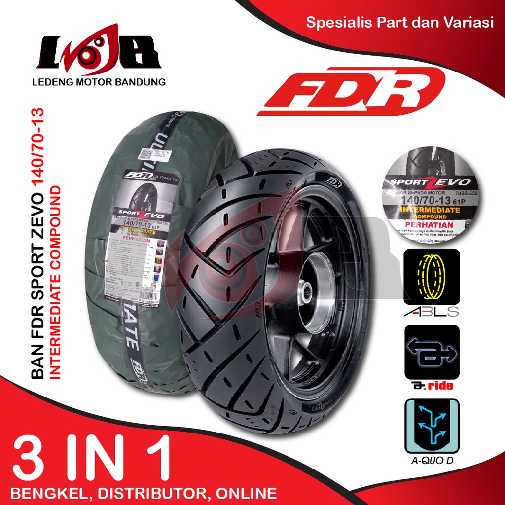 Jual FDR 140 70-13 Sport Zevo Ban Tubeless Motor Matic Yamaha Nmax Ban ...