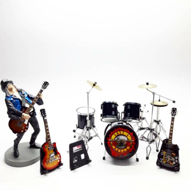 Jual Action Figure Slash Dan Miniatur Gitar,Drum Guns N Roses | Shopee ...