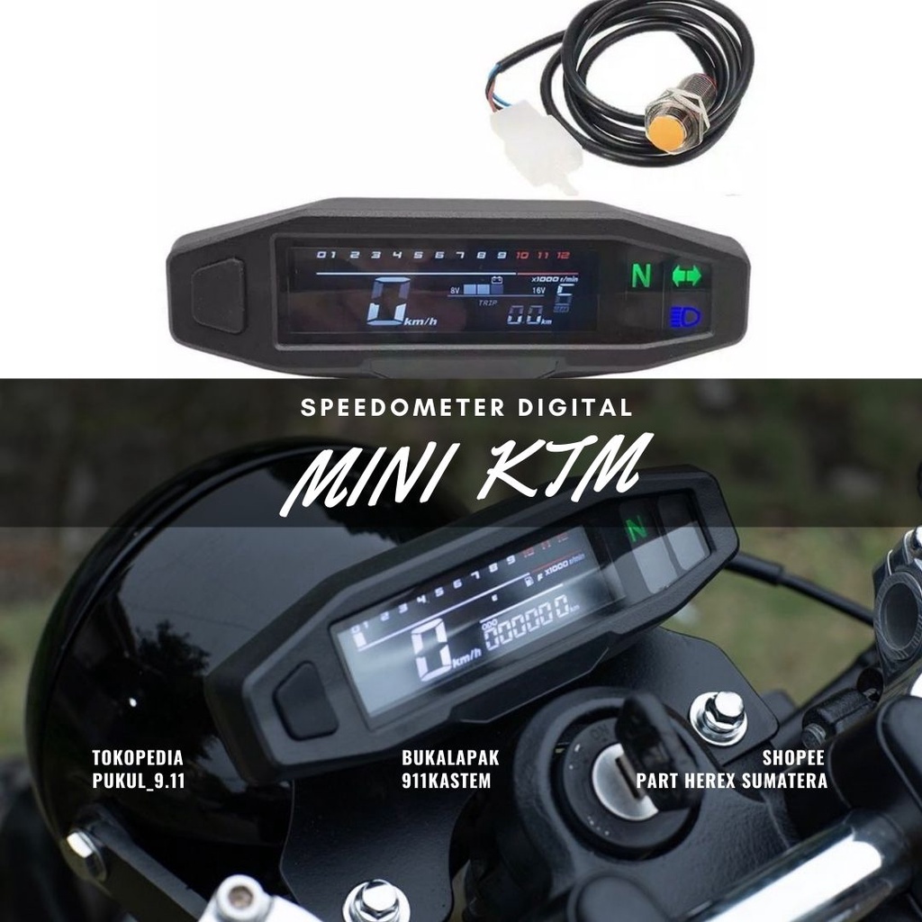 Jual Speedometer Digital Mini KTM KLX CRF FLATTRACKER SUPERMOTO ...