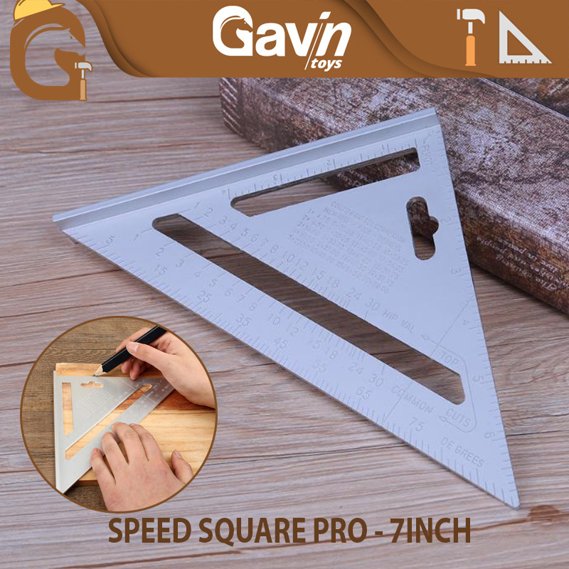 Jual PRO SERIES Speed Square combination Aluminum penggaris siku sudut ...