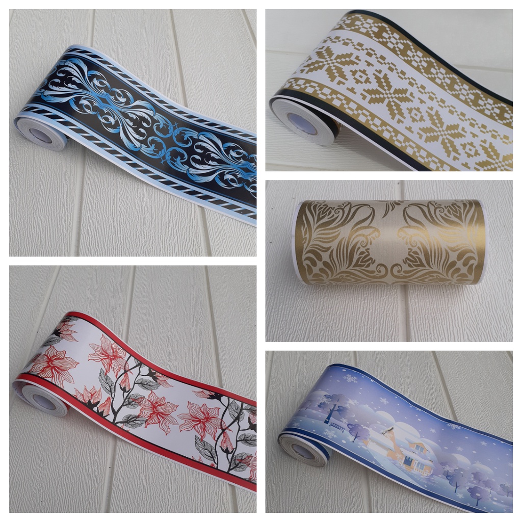 Jual List Wallpaper Dinding Border Premium List Wallstiker 10CM X 10M ...