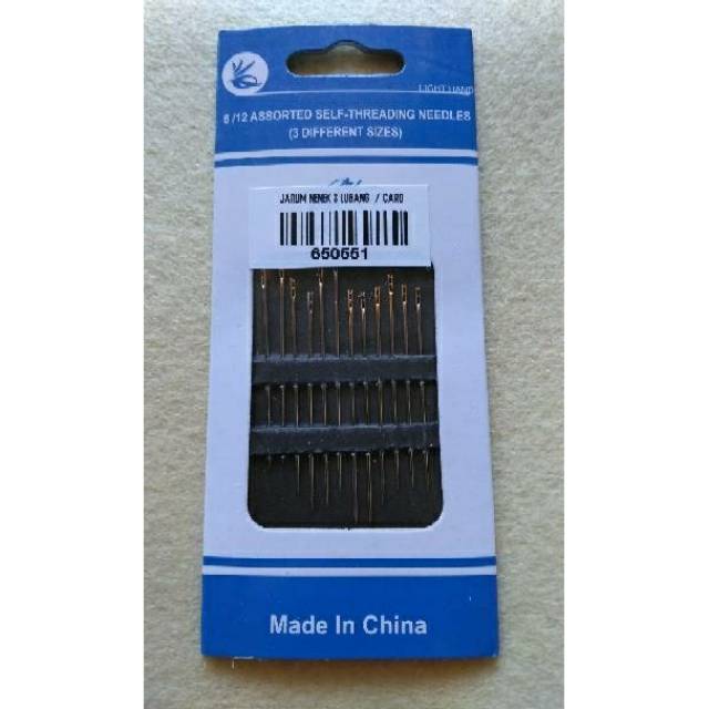 Jual Jarum Set Jarum Jahit Tangan Praktis Jarum 2 Lubang Jarum Lubang ...