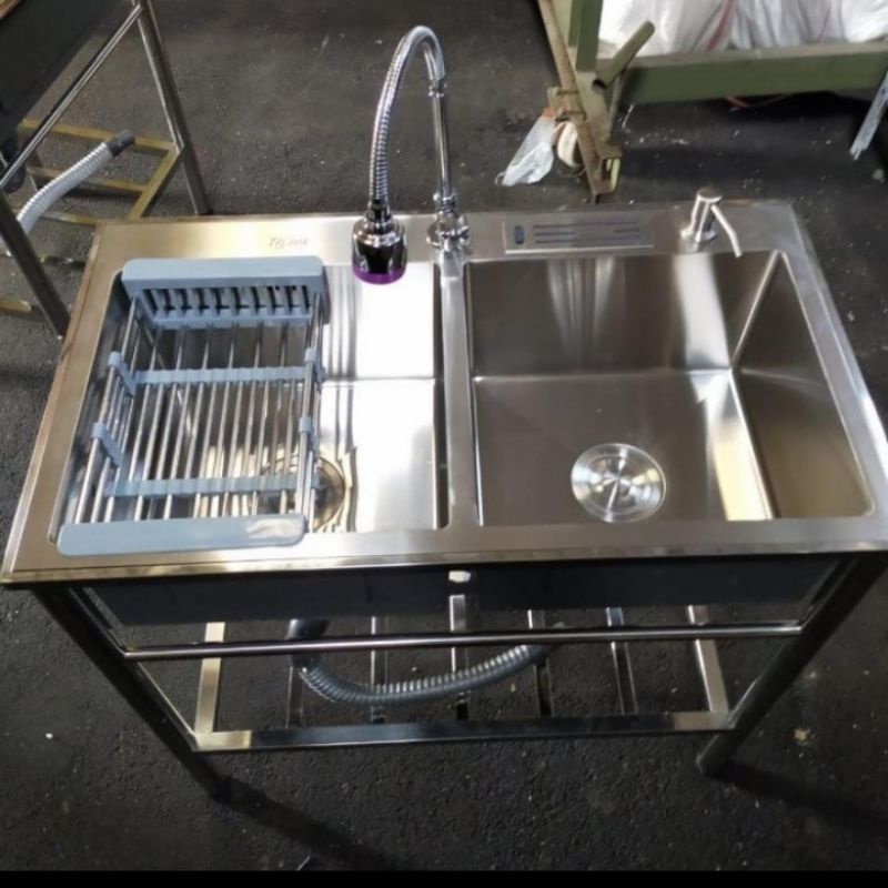 Jual kitchen Sink 8245 meja portable/Sink kaki/thsink stainless ...
