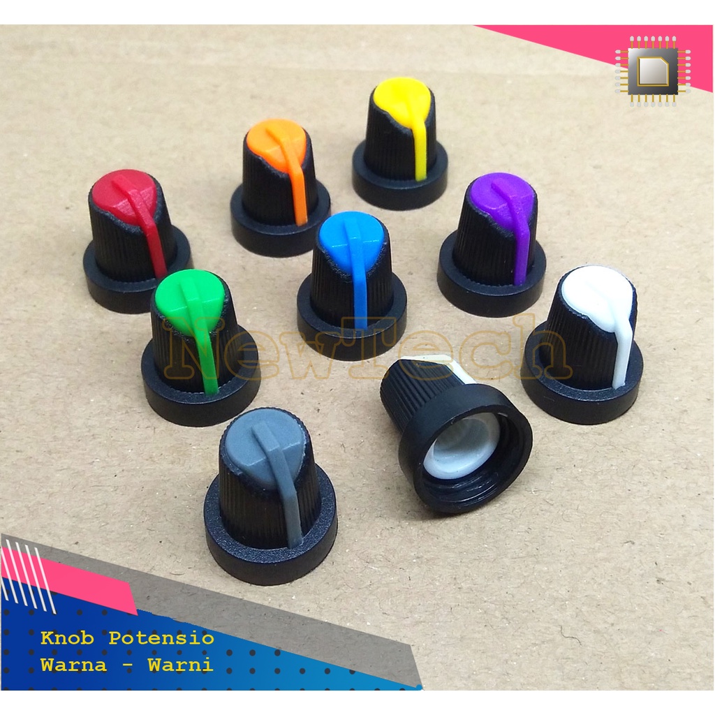 Jual Knob Knop Kenob Kenop Handle Potensio Potensiometer Potentiometer Rotary Mixer Warna ...