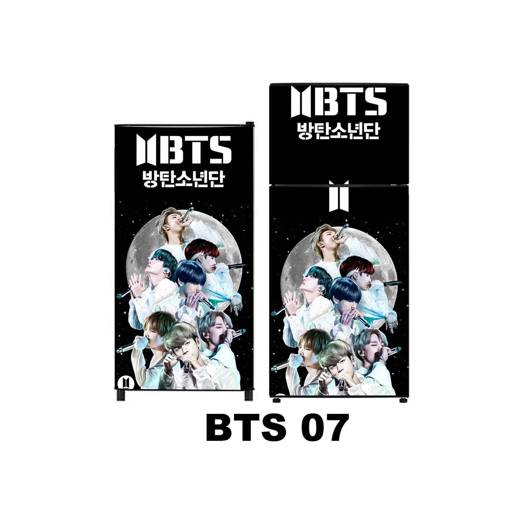 Jual STIKER KULKAS 1 PINTU DAN 2 PINTU MOTIF BTS KPOP DEKORASI RUMAH ...