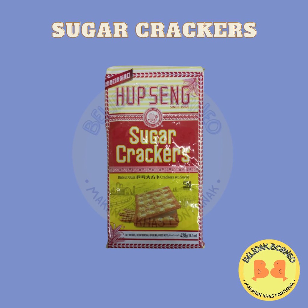 Jual Sugar Crackers Kraker Gula Malaysia Cap Hup Seng 428 gr | Shopee ...