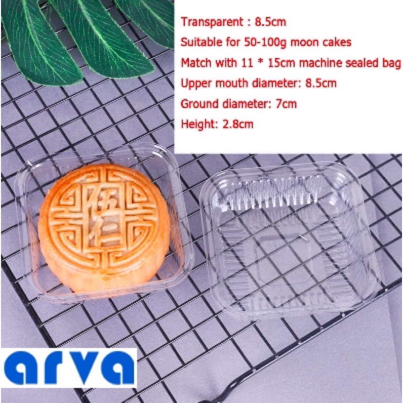 Jual 5PCS KOTAK KEMASAN/BOX MIKA MAKANAN(Snack, Mooncake, Cookies, Cake ...