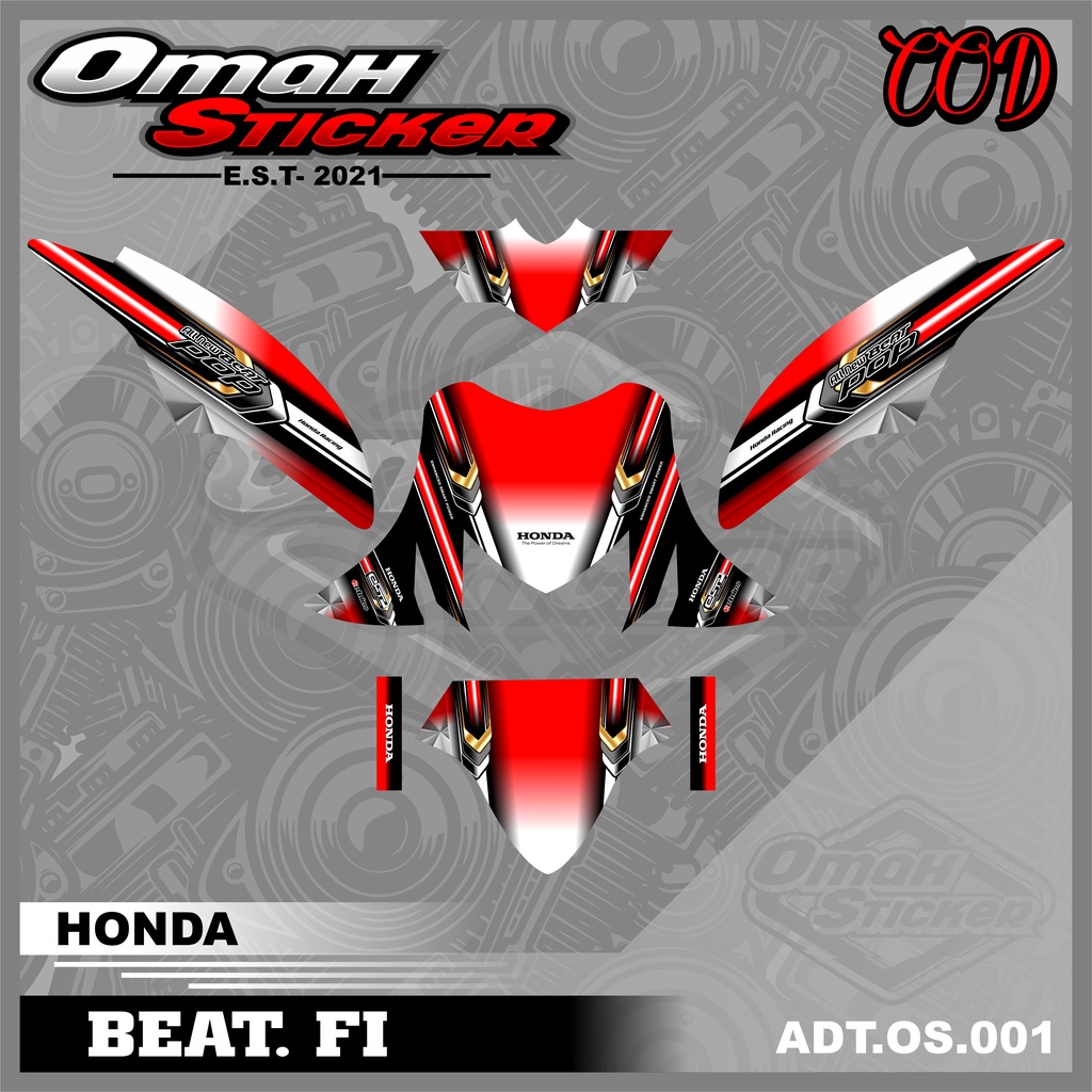 Jual Decal Honda BEAT POP .Sticker Decal Lis Variasi BEAT POP Full Body ...