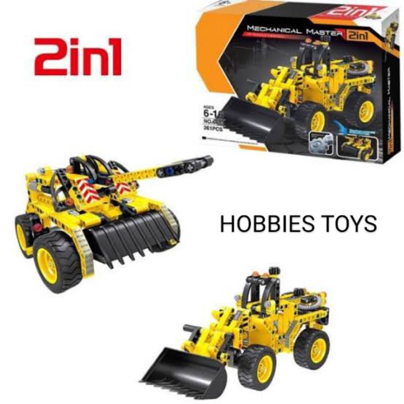 Jual QIHUI 6803 Lego Brick Mechanical Master 2 in 1 Buldozer - Tank ...