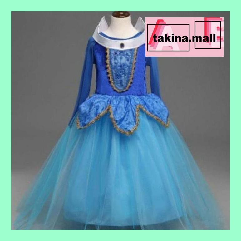 Jual Kos79Nak Baju Anak Dress Kostum Princess Aurora Biru - 130 Nak500S ...