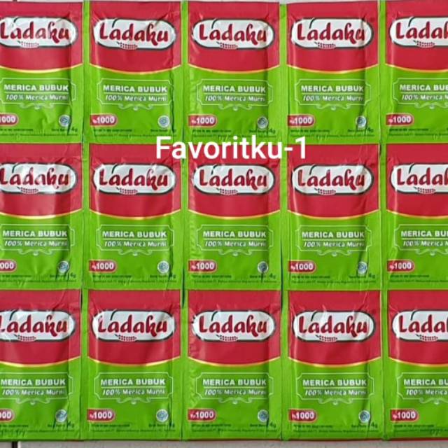 Jual Merica Bubuk Asli merk LADAKU 4 gr. 1 Renteng Isi 12 Sachet ...